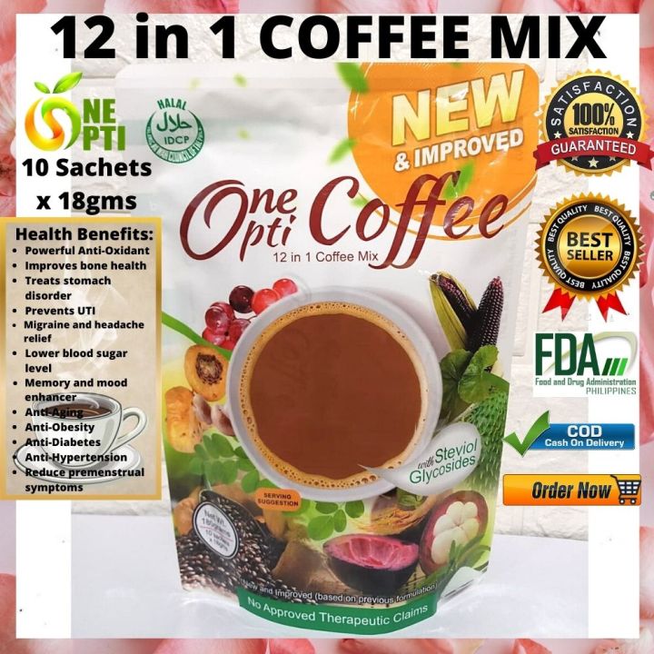 HEALTHFY AUTHENTIC NEW PACKAGING ONE OPTI COFFEE 12in1 COFFEE MIX WITH ...