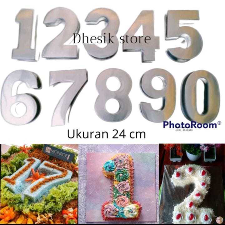 loyang angka 1 pcs ukuran 24x18x5cm bahan alumunium tebal anti lengket ...