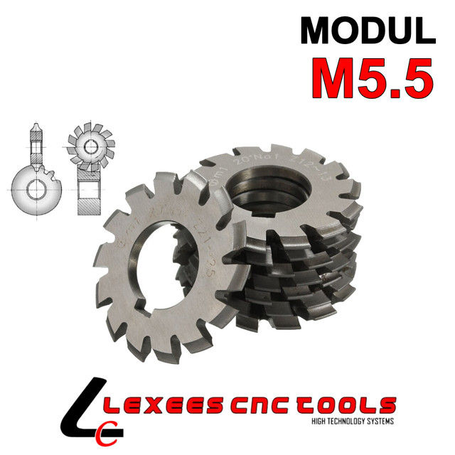 Modul M5.5 Roda Gigi M 5.5 Gear Module Milling M5 Cutter Involute ...