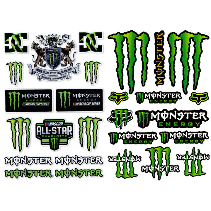 Monster Energy Reflective Motorcross Motorcycle Stickers Decals | Lazada PH