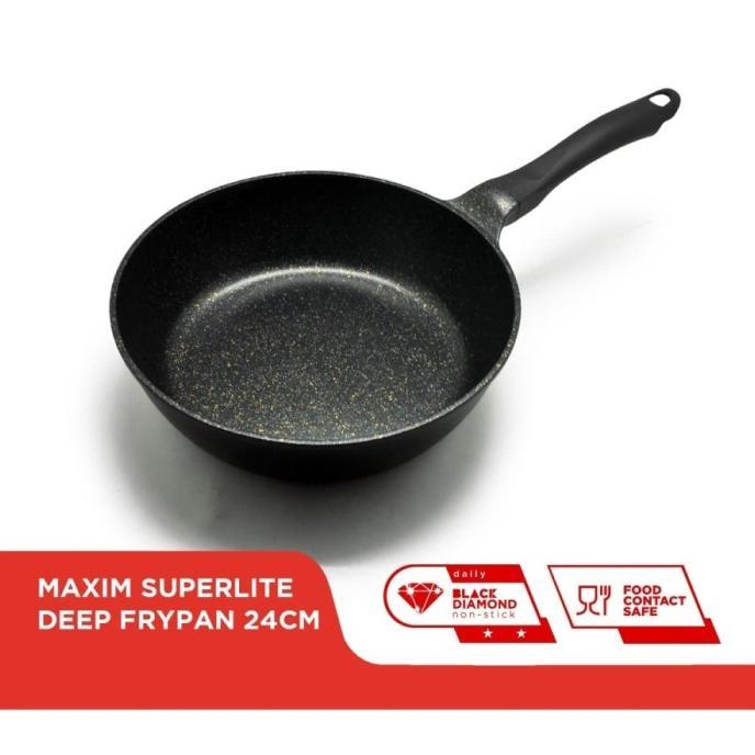 SUPERLITE DEEP FRYPAN 24CM MAXIM / WAJAN MAXIM / PENGORENGAN MAXIM ...