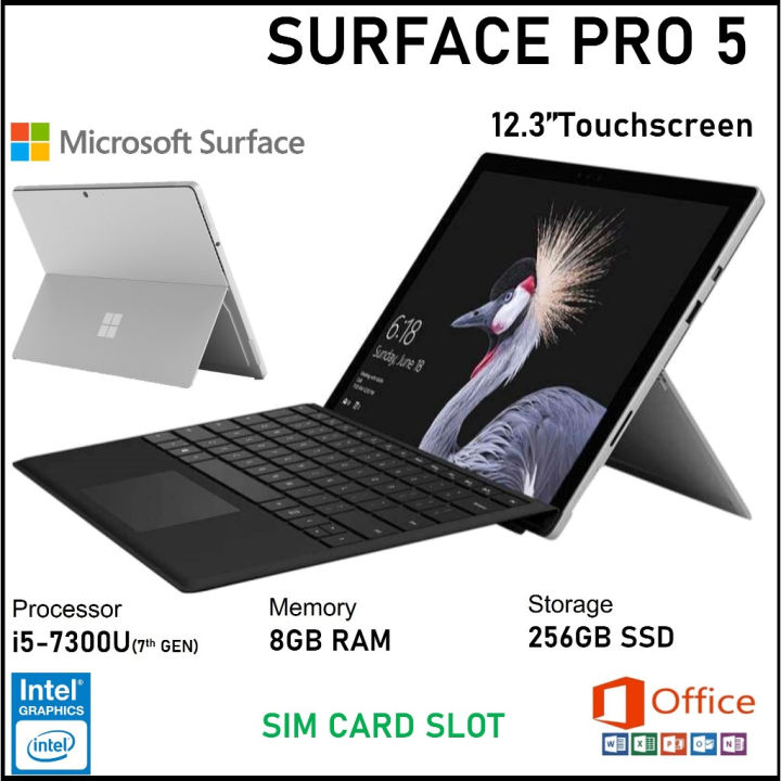Surface Pro 5 i5 7300u 8หน้าจอสัมผัส256GB (ตกแต่งใหม่) | Lazada.co.th