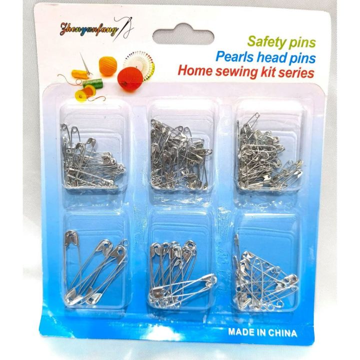 Assorted Sizes Silver Safety Pin Pack Perdible Sibit Clothes Safety ...