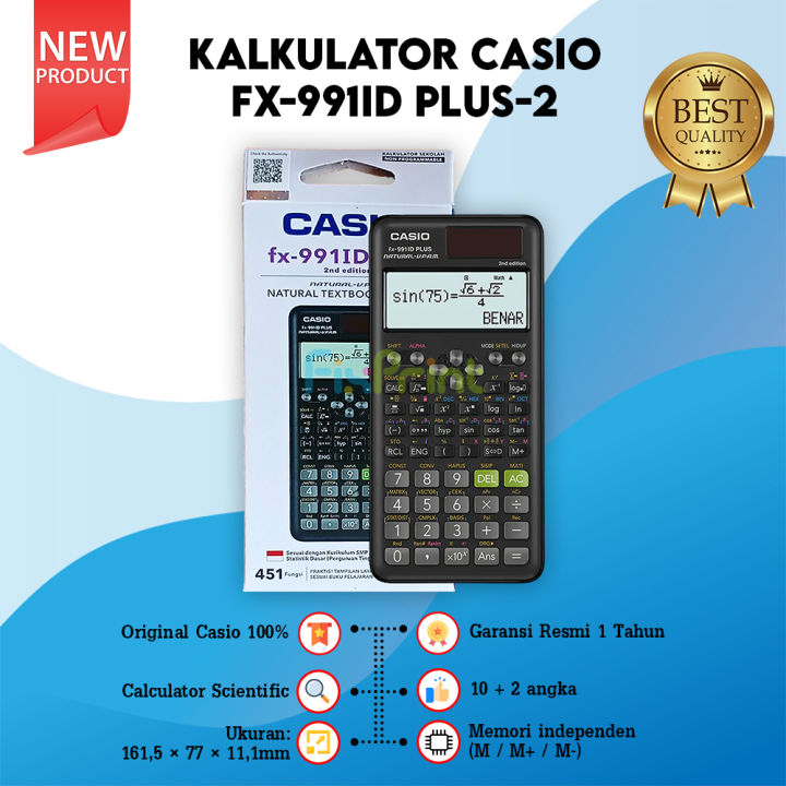 Casio Calculator FX 991ID PLUS-2 Kalkulator Scientific Ilmiah Original | Lazada Indonesia