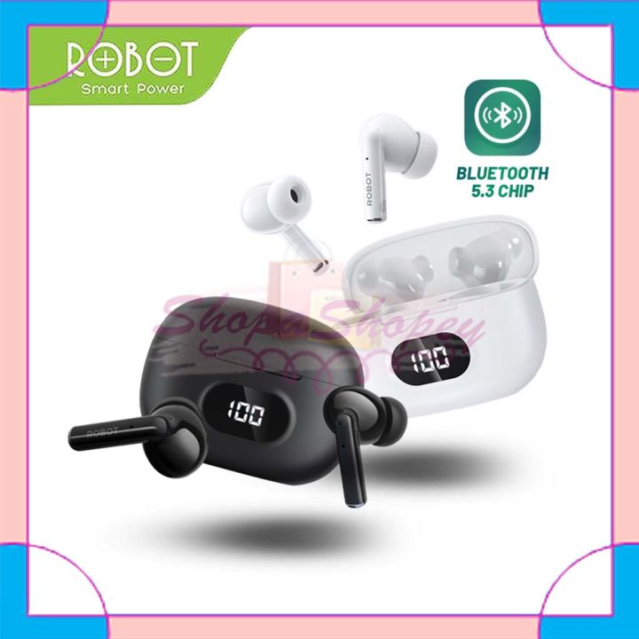 Airbuds TWS ROBOT T70 Headset Bluetooth Earbuds Wireless LED Display ...