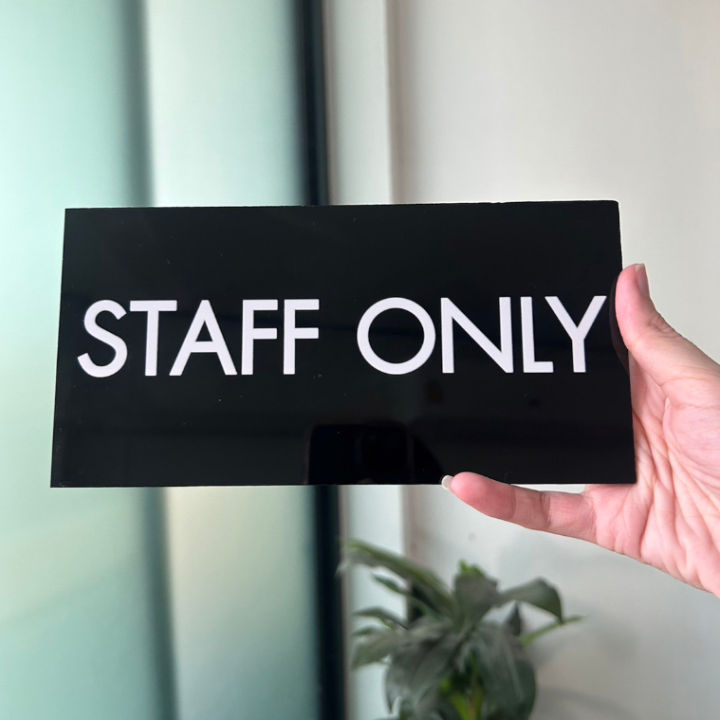 ป้าย Staff only ขนาด 20*10 ซม. | Lazada.co.th