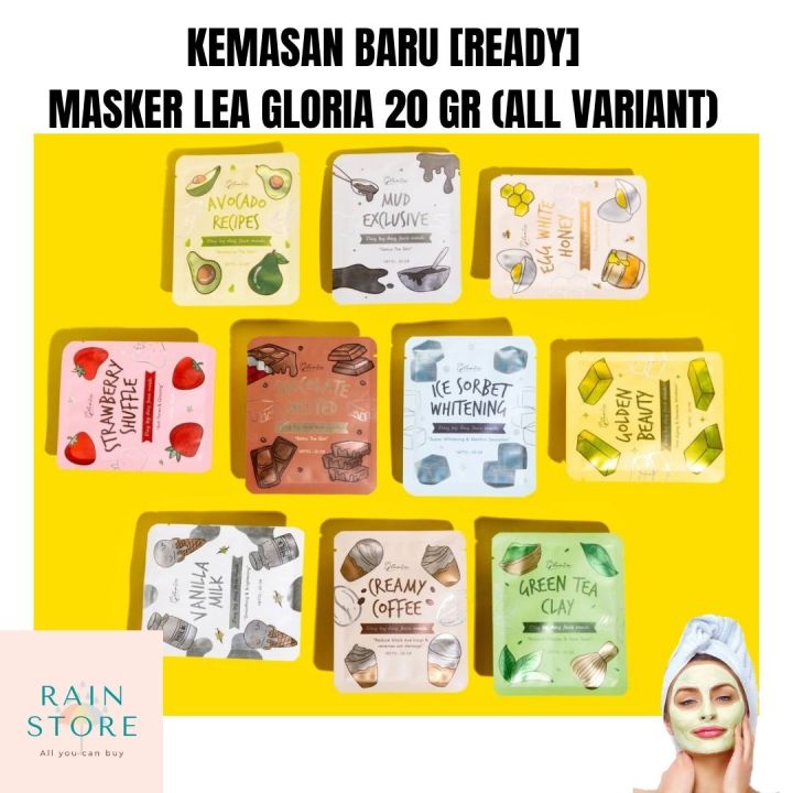 LEA GLORIA 20GR KEMASAN BARU MASKER WAJAH MASKER MURAH MASKER VIRAL | Lazada Indonesia