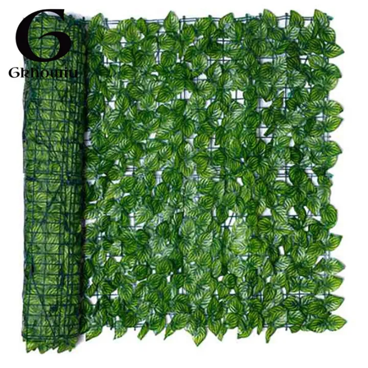 0.5X3 Meter Wall Plant Fence Leaves Artificial Faux Ivy Leaf Privacy ...