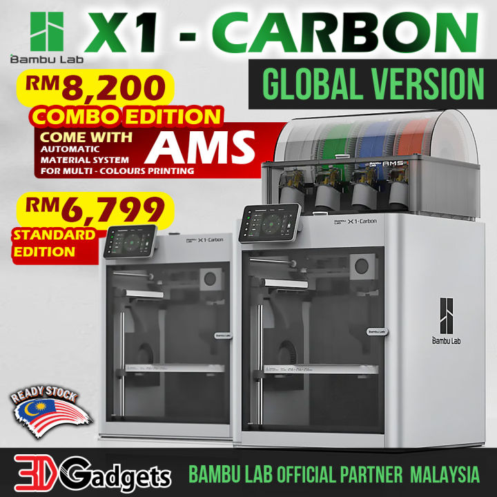 Bambu Lab X1 - Carbon / X1 - Carbon Combo AMS Multi Colours Printing ...