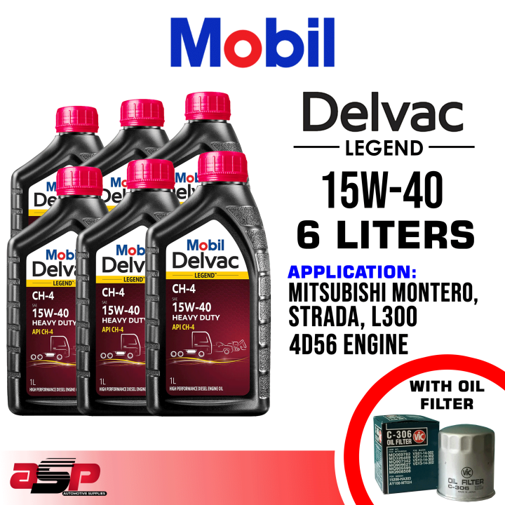 Mobil Delvac Legend 15W-40 Heavy Duty Diesel Oil 6 Liters for ...
