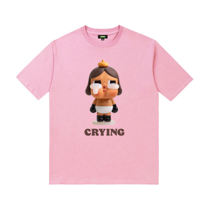 เสื้อเสื้อยืดผ้าฝ้ายทรงหลวมแขนสั้นสำหรับผู้หญิง,2026 CNY เสื้อโอเวอร์ ...