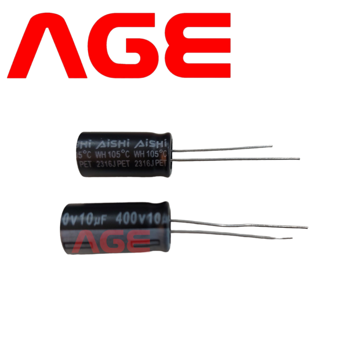 10uF 400V 105C Aluminum Electrolytic Capacitors AISHI 10X20X5mm ...