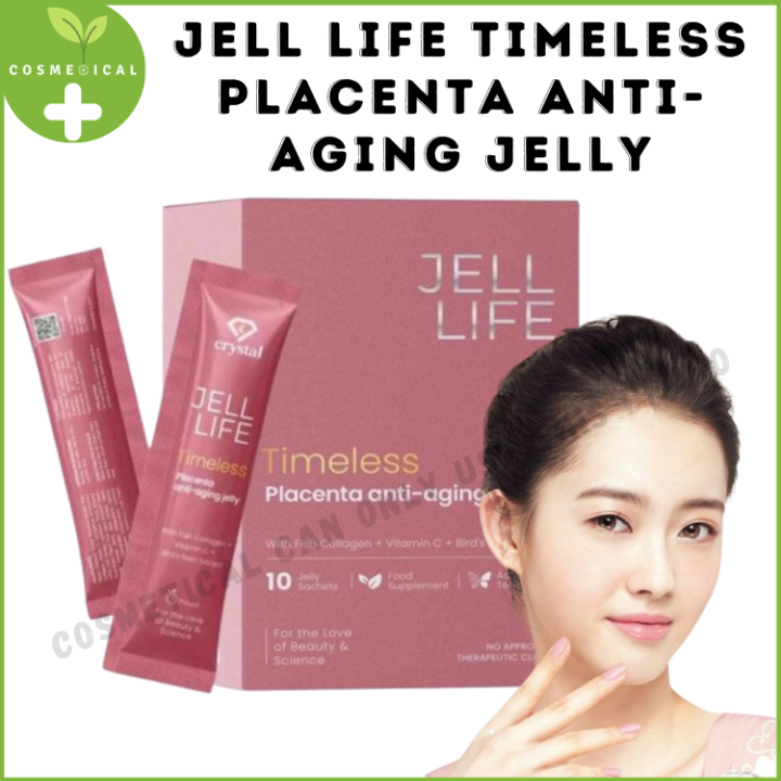 Jell Life Crystal Timeless Placenta Anti Aging Jelly with Fish Collagen ...