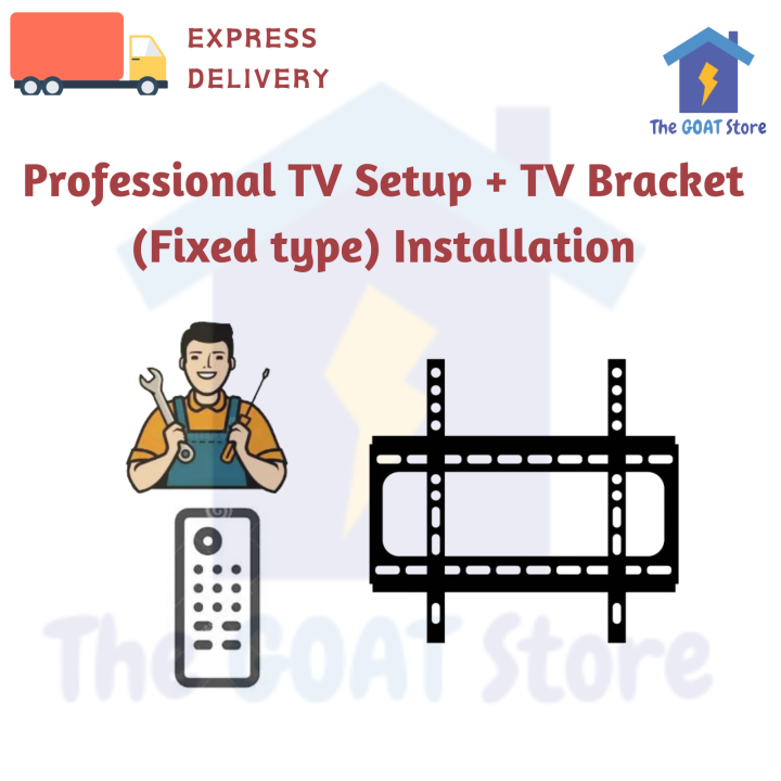 Professional TV Setup with Wall Bracket Installation Service | Lazada