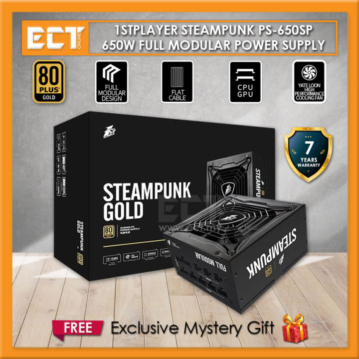 1STPLAYER SteamPunk PS-650SP 650W 80 Plus Gold Full Modular Gaming ...