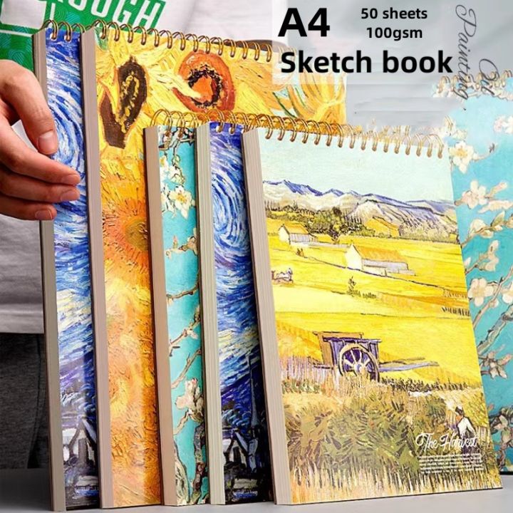 A4 Van Gogh upturning Sketchbook drawing book Painting sketchbook ...