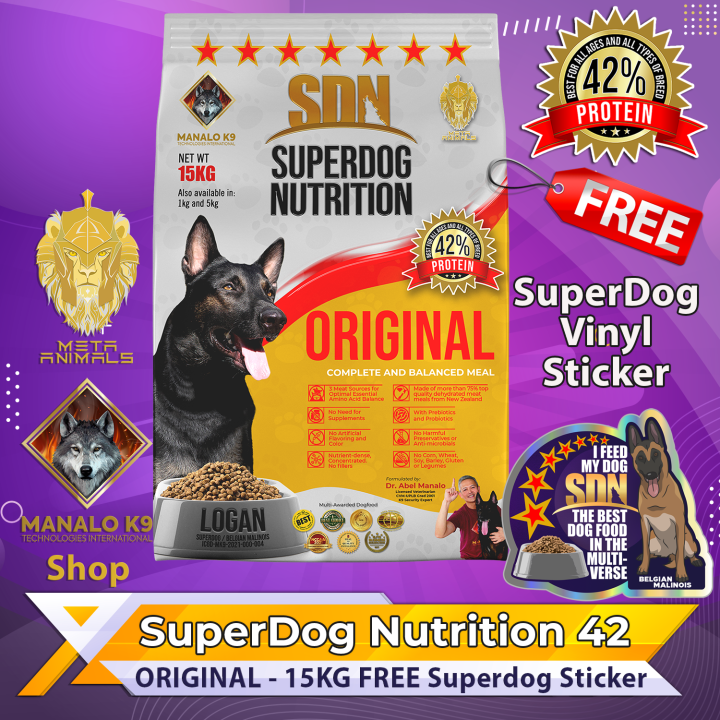 SUPERDOG NUTRITION - SDN42 (15KG) with Free Superdog Sticker | Lazada PH