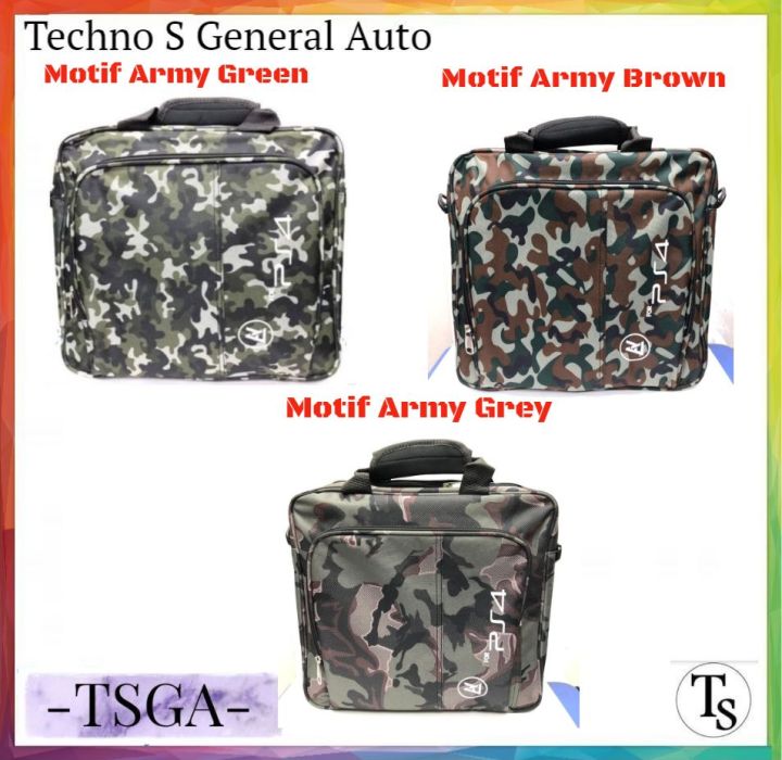Tas ps4 fat slim army / Tas Travel Carry Sling Bag Sony PS4 Slim Pro ...