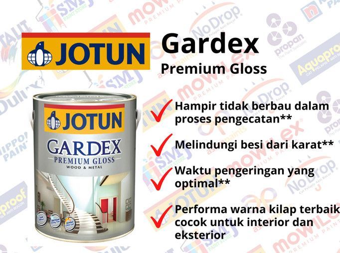 JOTUN GARDEX PREMIUM GLOSS / CAT KAYU DAN BESI KEMASAN 1 LITER | Lazada Indonesia
