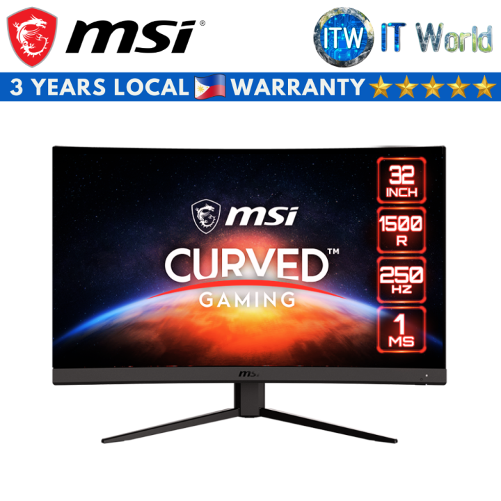 MSI G32C4X - 31.5" (1920 x 1080 FHD) / 250Hz / VA / 1ms (MPRT) / 1500R ...