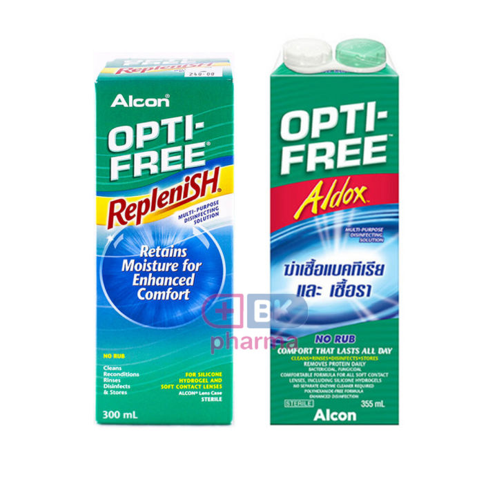 OPTI-FREE Replenish 300 ml / Aldox 355 ml อัลคอน รีเพลนิช อัลดอกซ์ น้ำยาคอนแทค น้ำยาล้าง ...