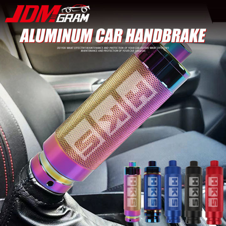 Aluminum Car Hand Brake Sleeve BRIDE/MUGEN/HKS With Button Frosted Feel ...