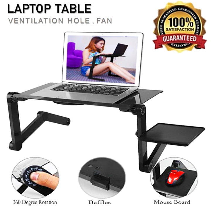 【Ventilation Hole】Adjustable Foldable Laptop Computer Meja Notebook ...