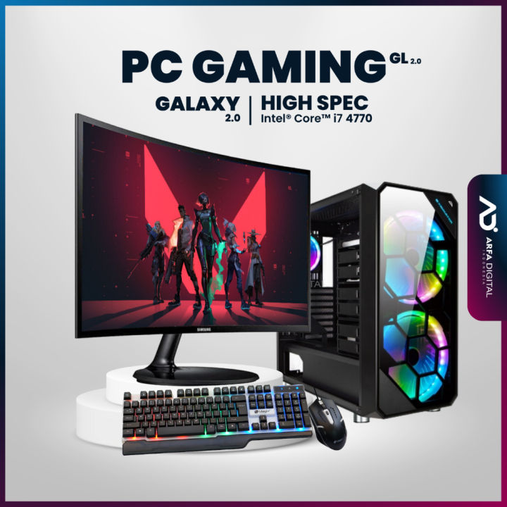 PC RAKITAN FULLSET INTEL CORE i7 4790 HDD 500GB RAM 8GB VGA 4GB MONITOR ...