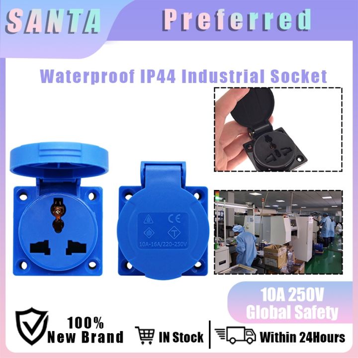 IP44 Waterproof Industrial Plug And Socket Set 125-250V Nylon 3 Hole US ...