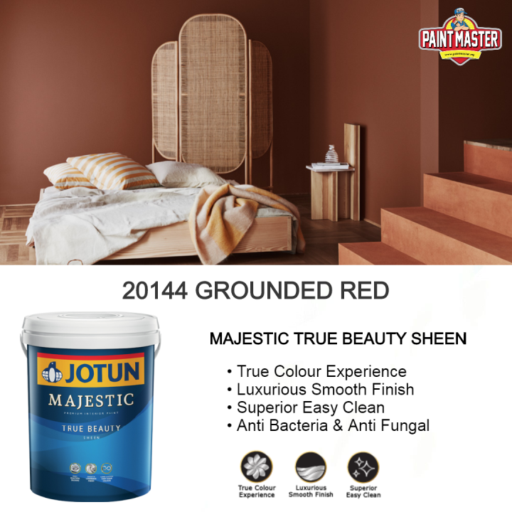 5L JOTUN MAJESTIC TRUE BEAUTY SHEEN - 20144 GROUNDED RED | Lazada