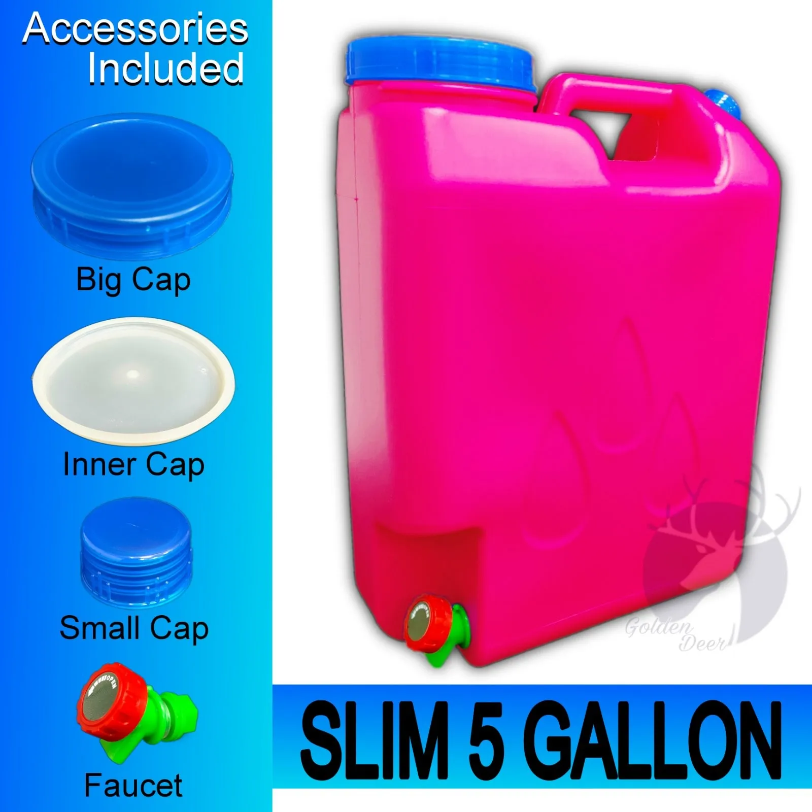 SLIM WATER CONTAINER WITH FAUCET 5 GALLON WATER DISPENSER WATER GALLONS ...