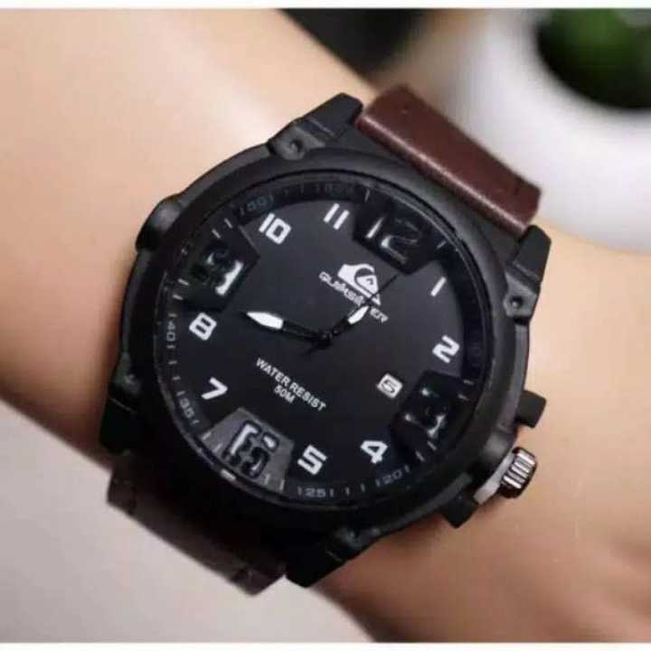 JAM TANGAN PRIA KEREN TANGGAL AKTIF STRAP KULIT SPORTY | Lazada Indonesia
