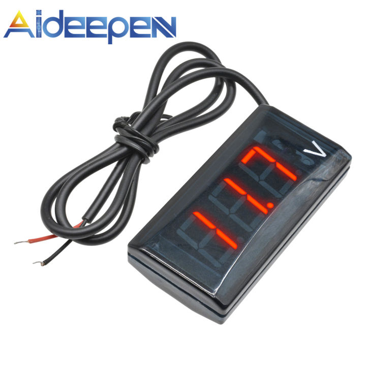 Aideepen 12V DC Digital LED Display Voltmeter Waterproof Car Motorcycle ...