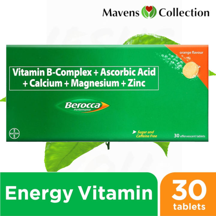 Berocca Performance Orange Flavour 30 Tablets Vitamin B-Complex ...