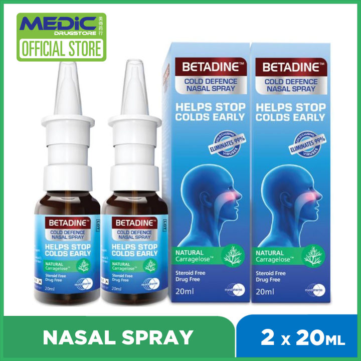 [Bundle of 2] Betadine Cold Defence Nasal Spray 20ML - By Medic ...