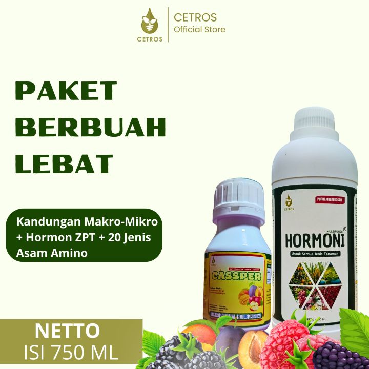 CETROS Paket Pelebat Buah / Pupuk Cassper Buah dan pupuk Hormoni ...