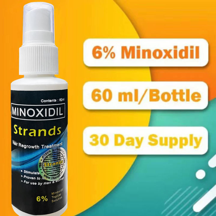 Hair Grower Minoxidil Strands 6% Minoxidil Topical Solution (60ml per ...