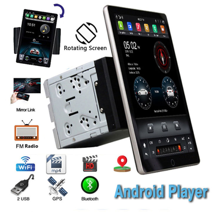 10.1 Inch 2Din Car Radio Android Car Multimedia Player Rotatable Touch ...