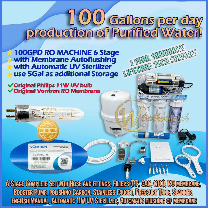 RO Reverse Osmosis Machine Purified Water at Home or Business use High ...