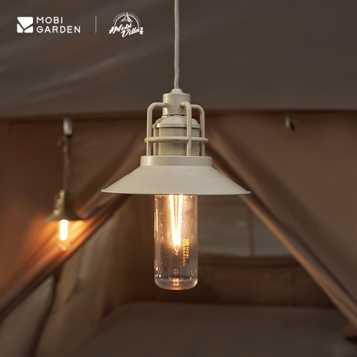 MOBI GARDEN Camping Hanging Lamp Pull Cord Light Lantern Lighting IPX4 ...