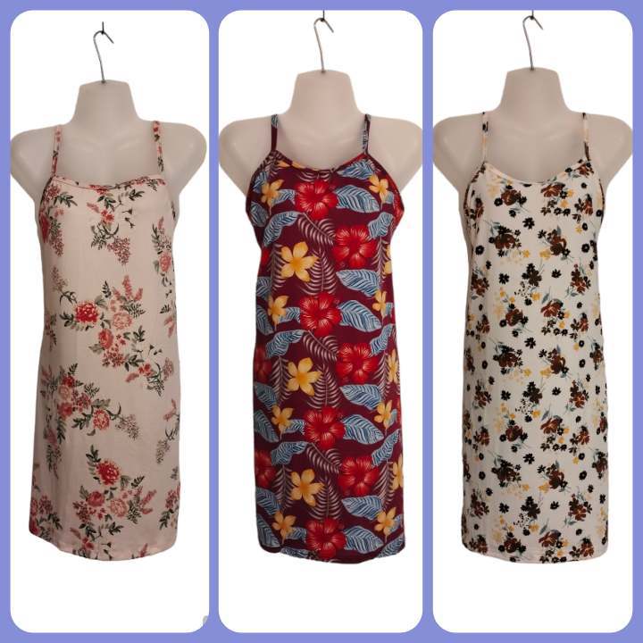 SPAGHETTI DASTER SEXY DRESS PAMBAHAY FREE SIZE ASSORTED ELEGANT DESIGNS ...