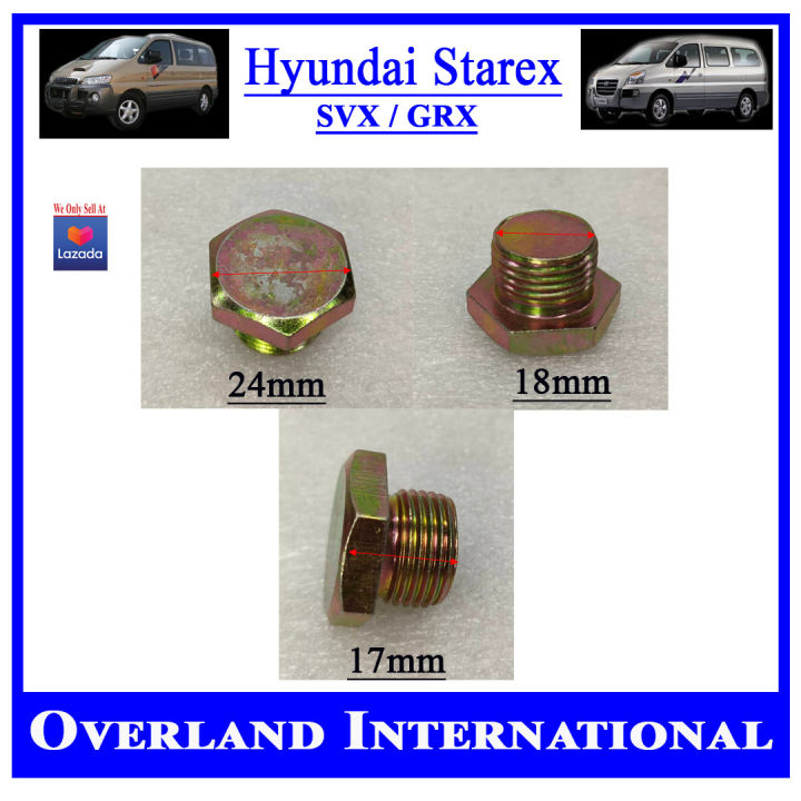 OIL DRAIN PLUG, ENGINE Hyundai Starex / Grace Y1998-2006, 43171-34001 ...