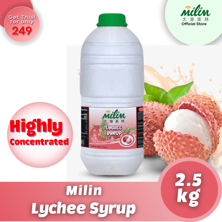 MILIN Highly Concentrated Lychee Syrup 2.5kg/1.9Liters | Lazada PH
