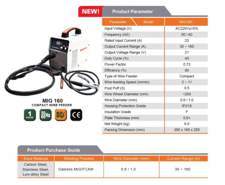 STARWELD Gasless Mig-160 Gasless Mig Welding Set Machine 160Amp ...
