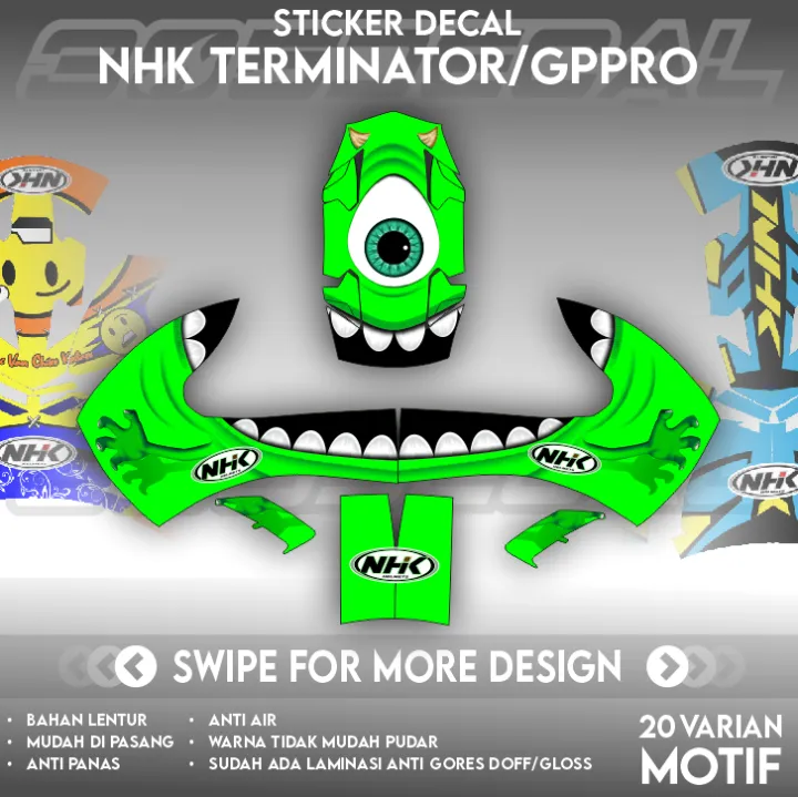 Sticker Decal Helm NHK TERMINATOR/GPPRO Part 1| Decal sticker | Decal ...
