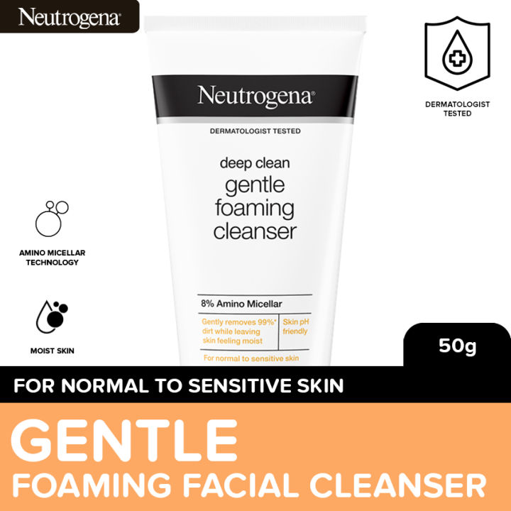 Neutrogena Deep Clean Gentle Foaming Cleanser 50g - Moisturizing Facial ...