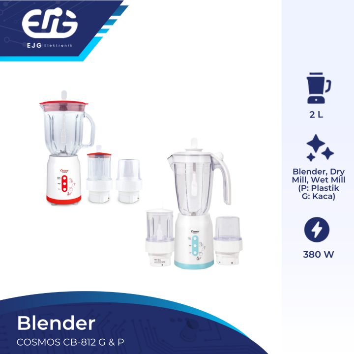 Cosmos CB812 GC PC Blender dan Chopper (Pelumat) CB-812 GC / PC / 2 ...