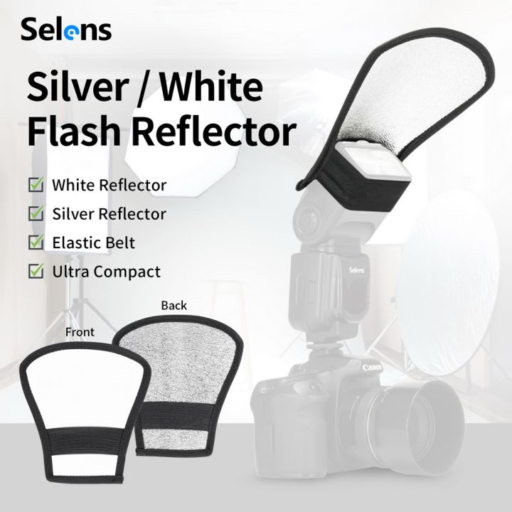 Selens 2 In 1 Flash Diffuser Softbox Flash Reflector Double Sided Foldable Octagonal Softbox