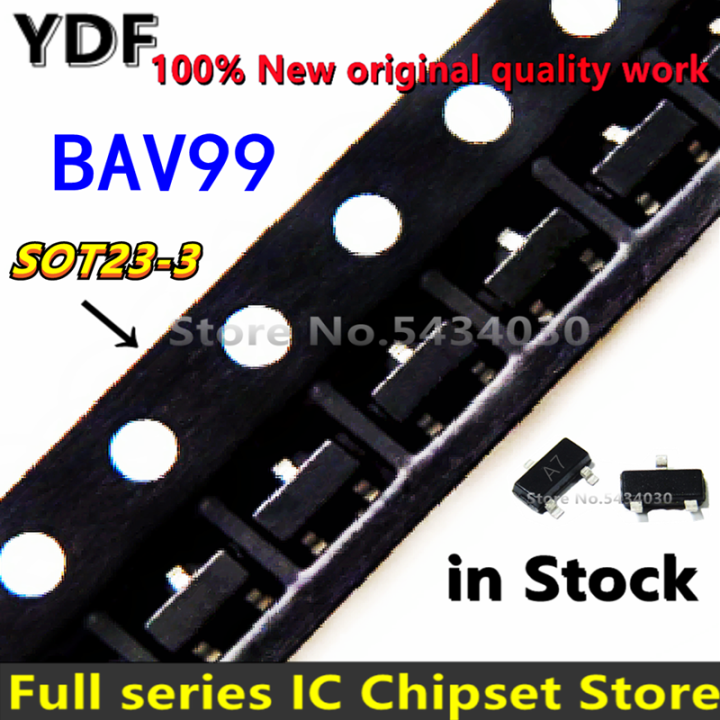 【Limited-time offer】 100% New BAV99 SOT-23 A7 A7W 0.2A/70V SOT23 SOT SMD SOT23-3 | Lazada PH
