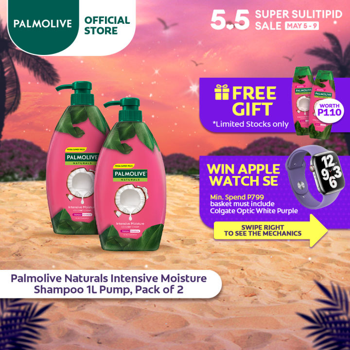 Palmolive Naturals Intensive Moisture Shampoo 1L Pump, Pack of 2 ...